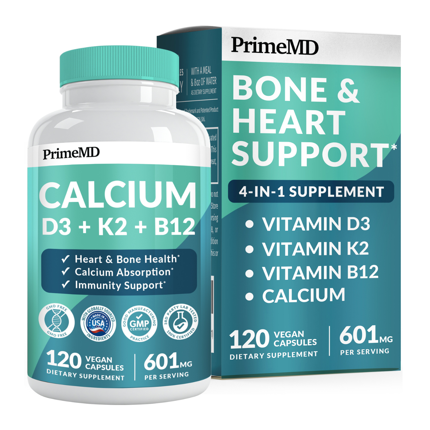 4-in-1 Calcium Supplements for Women and Men - Calcium with Vitamin D3 ...